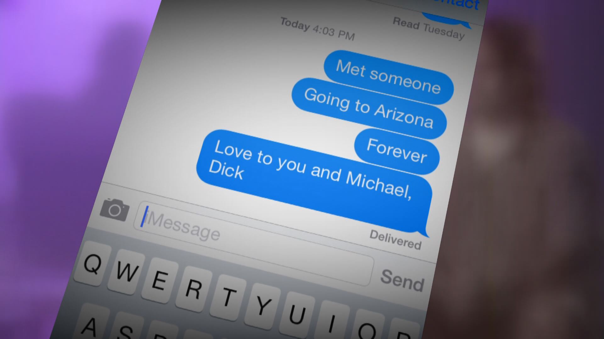 Killer may have sent text from missing man's phone | 9news.com