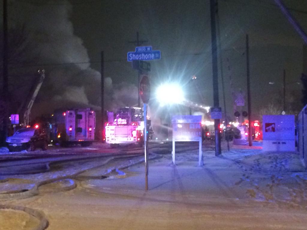 Denver firefighters battle cold weather, heavy flames | 9news.com