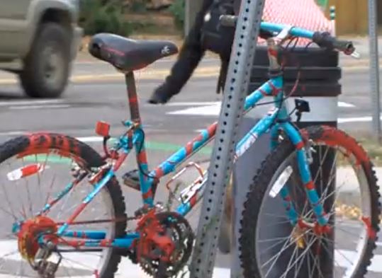 Red paint splattered on bikes in Boulder | 9news.com