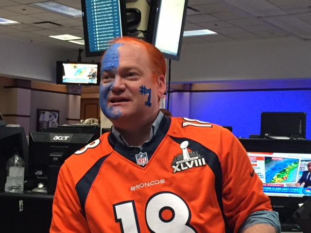Gregg Moss dyes his hair orange to show Broncos spirit | 9news.com