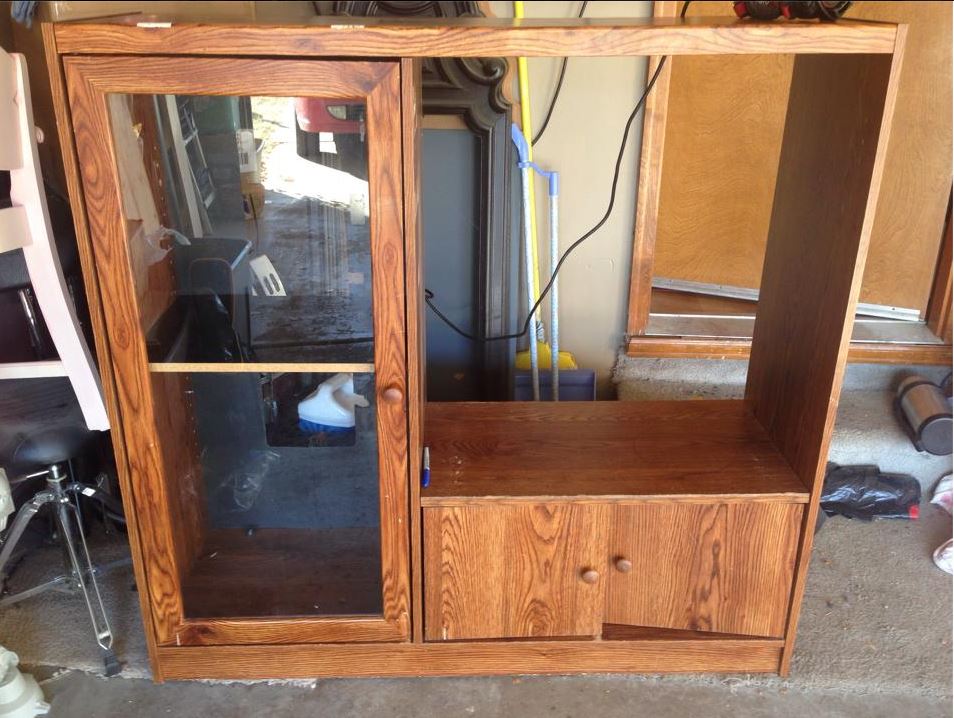 Turn an old entertainment center into a play kitchen | 9news.com
