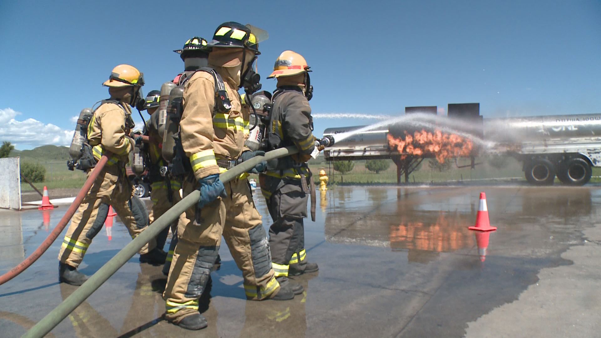 High schoolers learn what it takes to be a firefighter | 9news.com