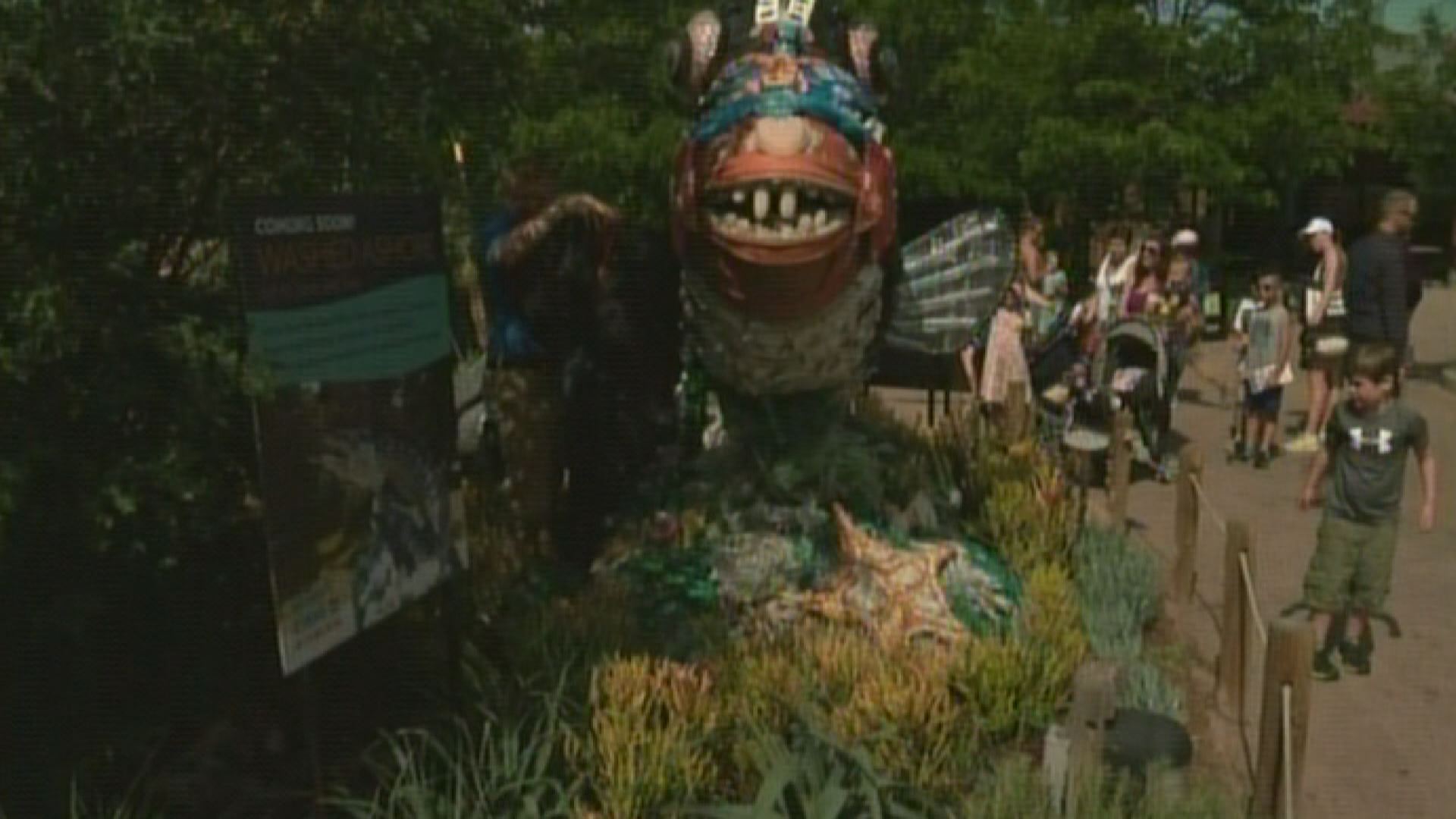 Denver Zoo unveils trash statue | 9news.com