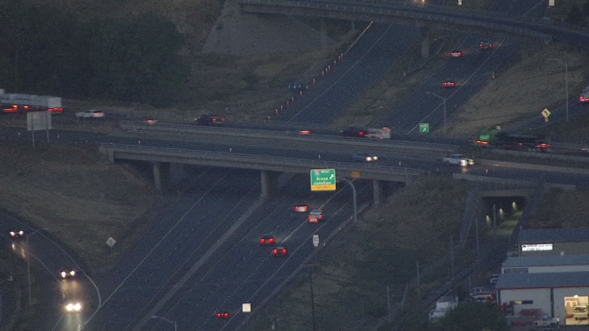 Lane of EB I-70 at 6th remains closed after bridge damage | 9news.com