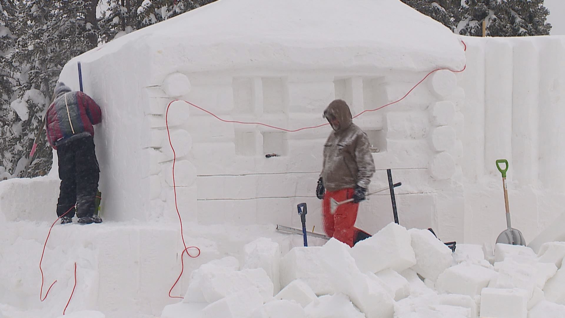 Massive snow fort being built at Keystone Ski Resort | 9news.com