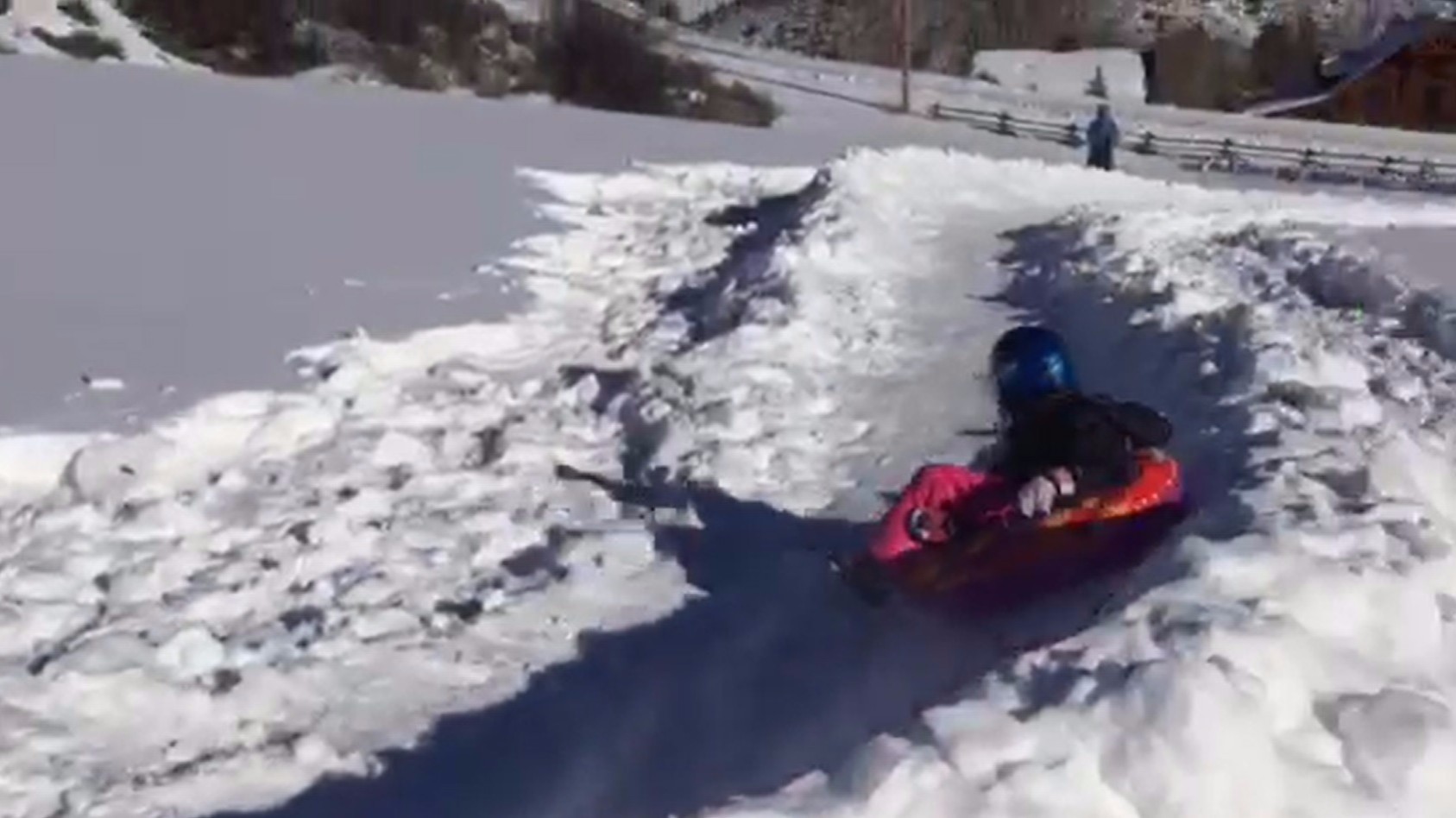 Family builds luge run in their yard because Colorado | 9news.com