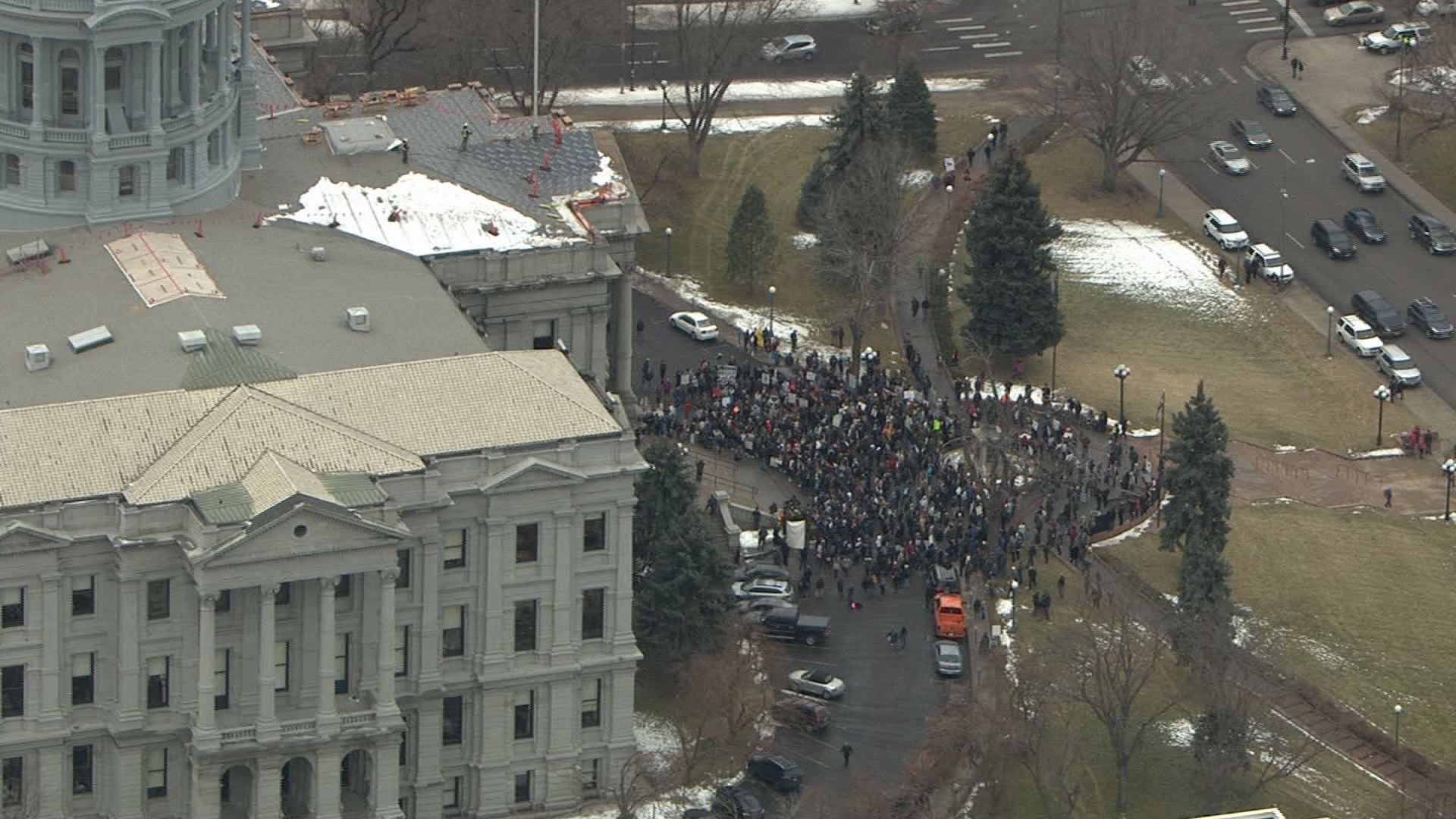 Trump protesters march in downtown Denver | 9news.com