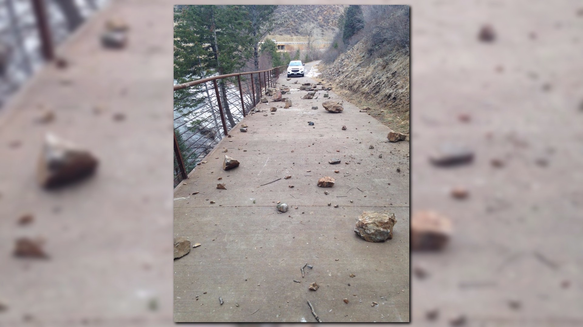 Rock fall on popular Clear Creek Canyon trail | 9news.com