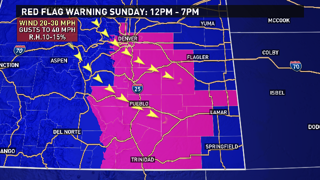 Fire danger returns Sunday, Red Flag Warning in effect | 9news.com