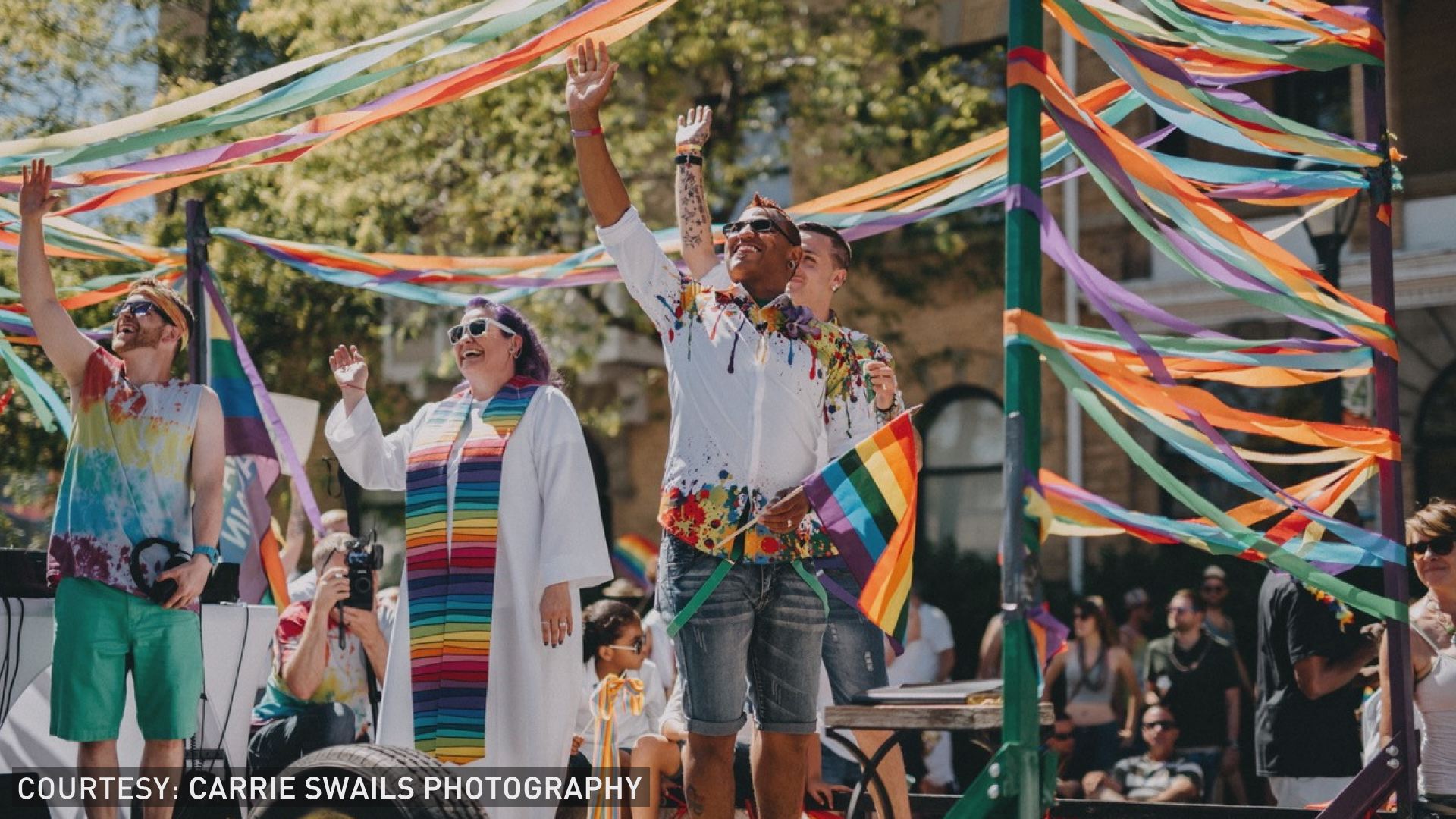 Couple married on a float at Denver's PrideFest | 9news.com