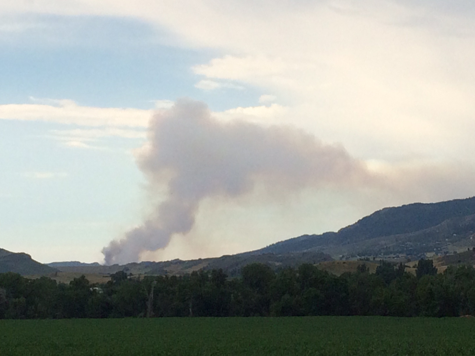 PHOTOS: Grass fire burning SW of Fort Collins | 9news.com