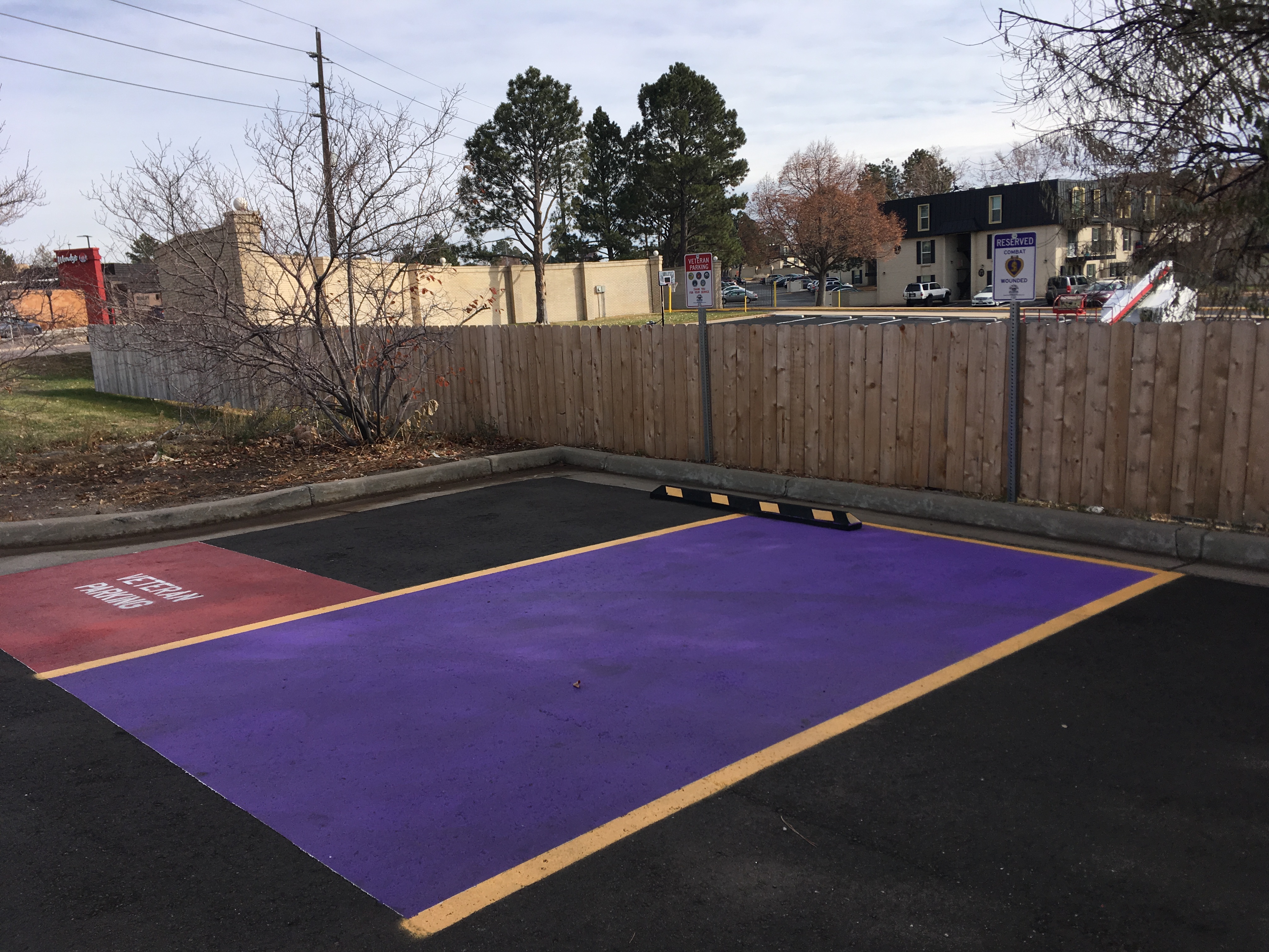 The reason behind those purple parking spots | 9news.com