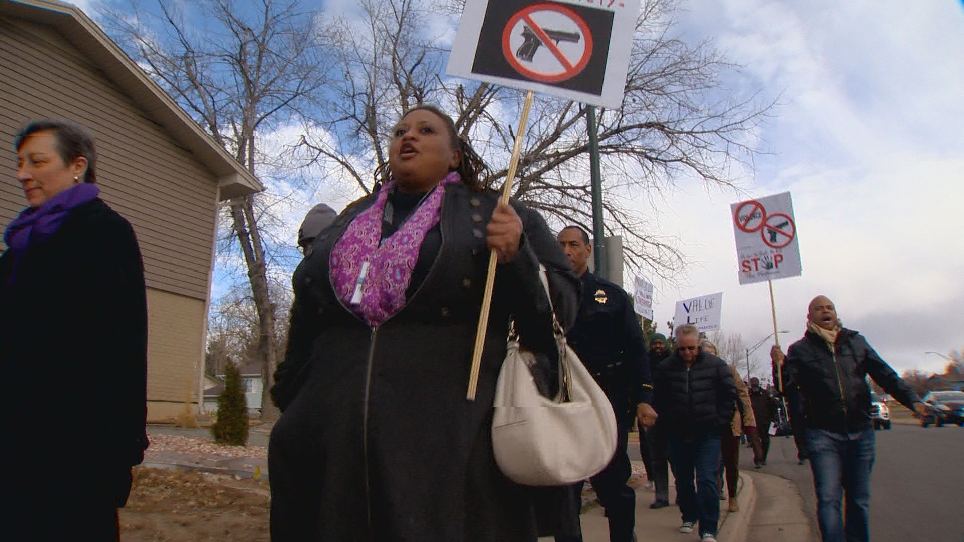 A Denver community is putting its anti-violence message in motion ...
